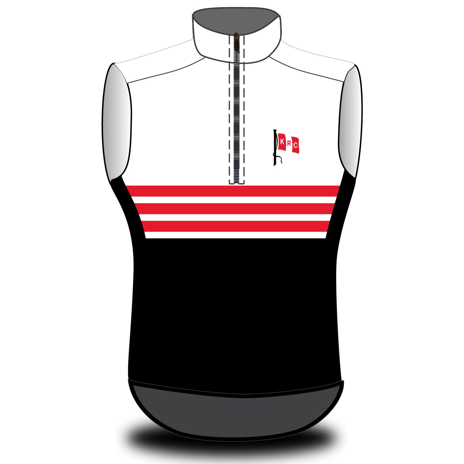 Kingston RC Black/Red/White Varsity Gilet – Stitch Rowing