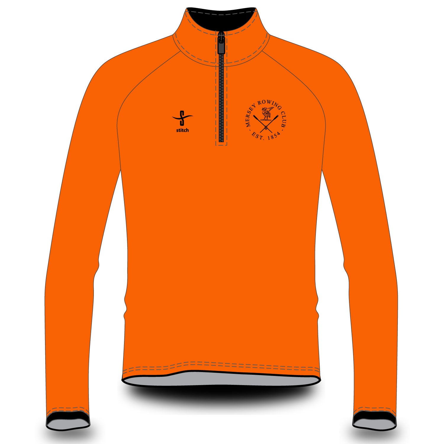 Mersey Rowing Club Fluorescent Orange Varsity Splash Jacket – Stitch Rowing