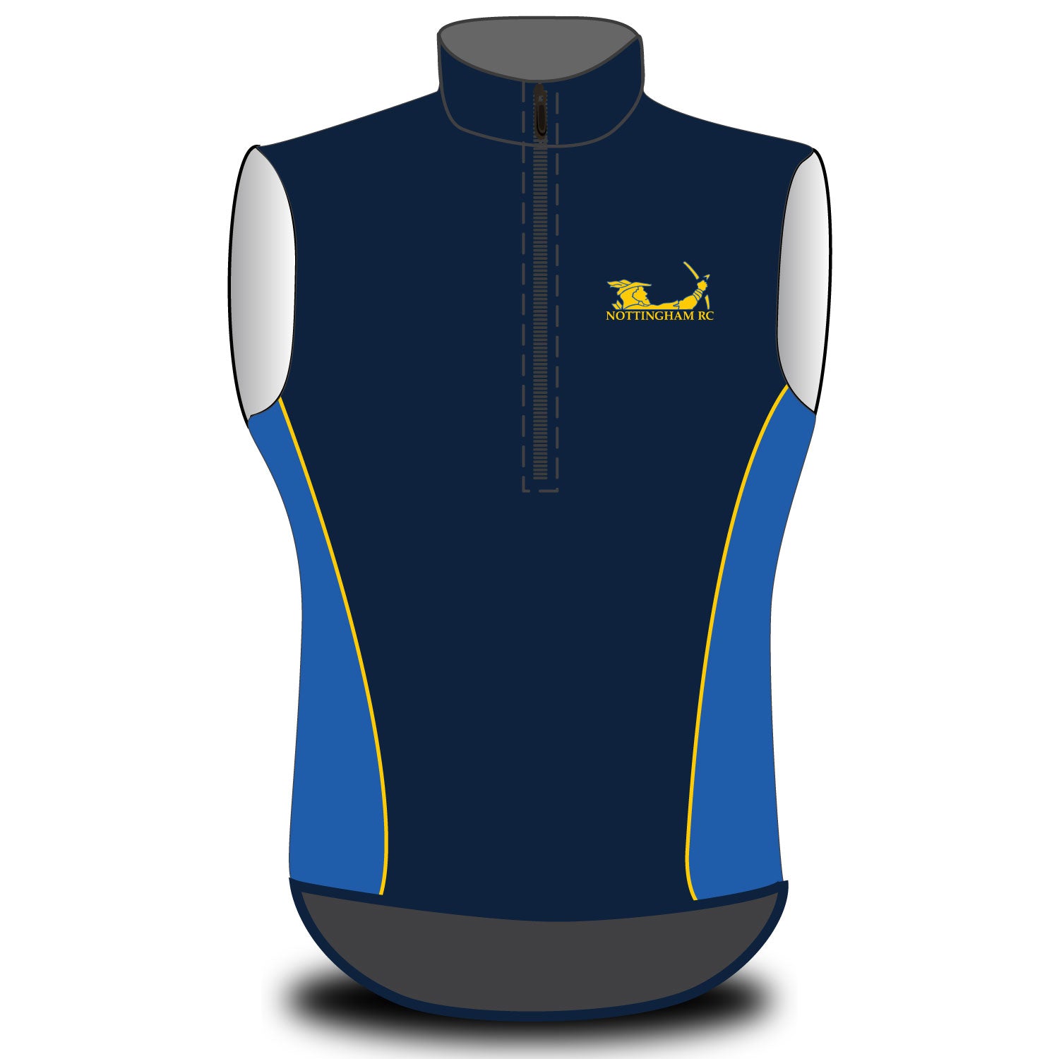 Nottingham RC 24/7 Gilet With Amber Piping – Stitch Rowing