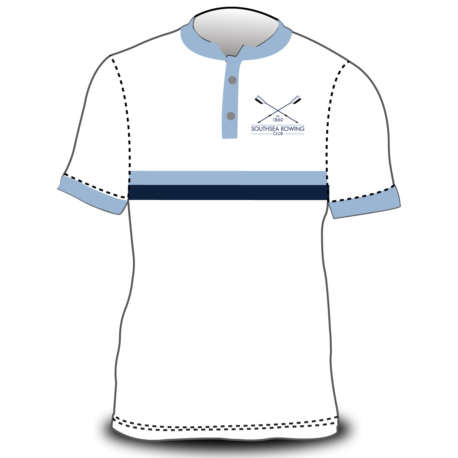 Southsea Rowing Club Hooped Zephyr – Stitch Rowing