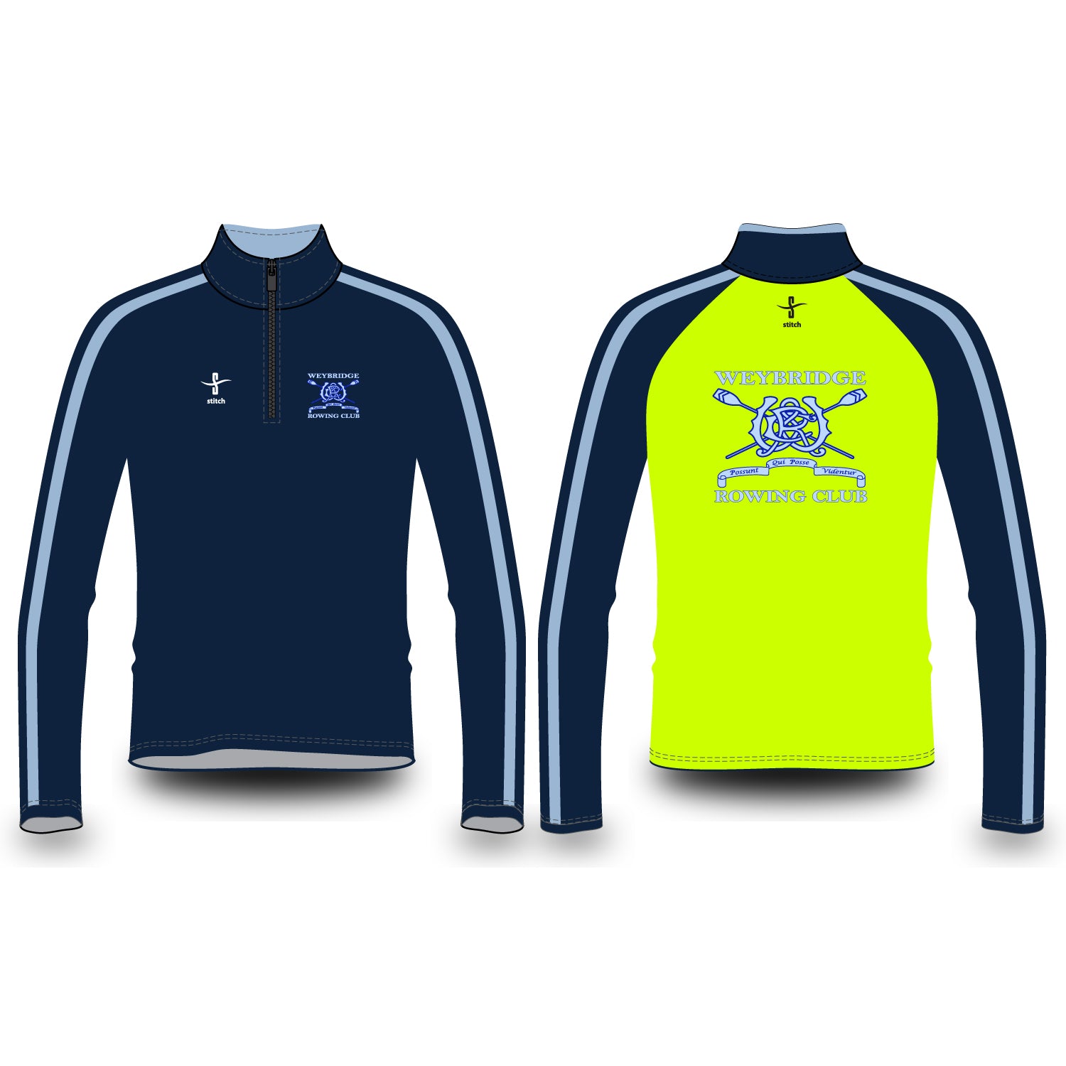 Weybridge Rowing Club Fluorescent Stripe Varsity Splash Jacket – Stitch ...