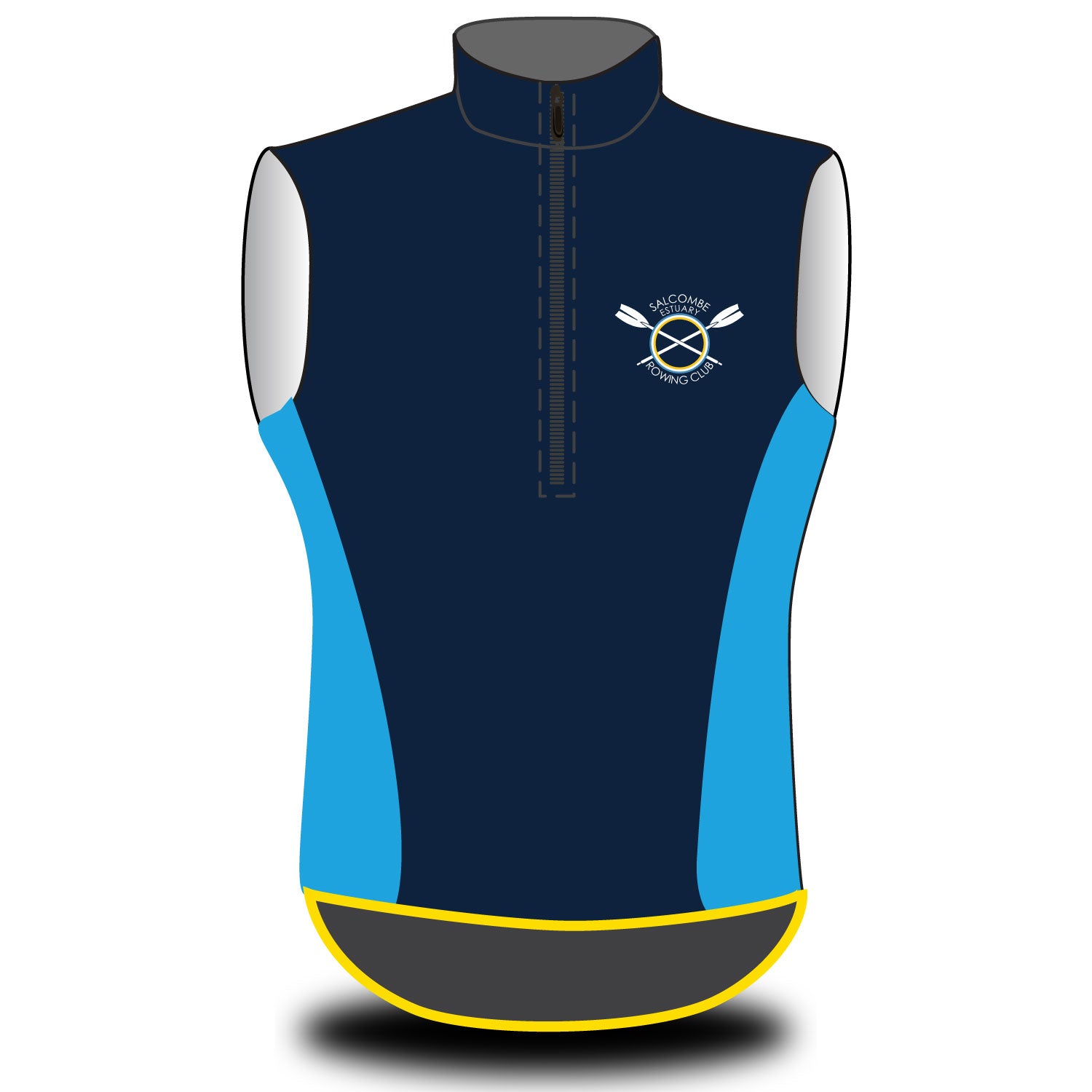 Salcombe Rowing Club 24/7 Gilet (Cyan) – Stitch Rowing